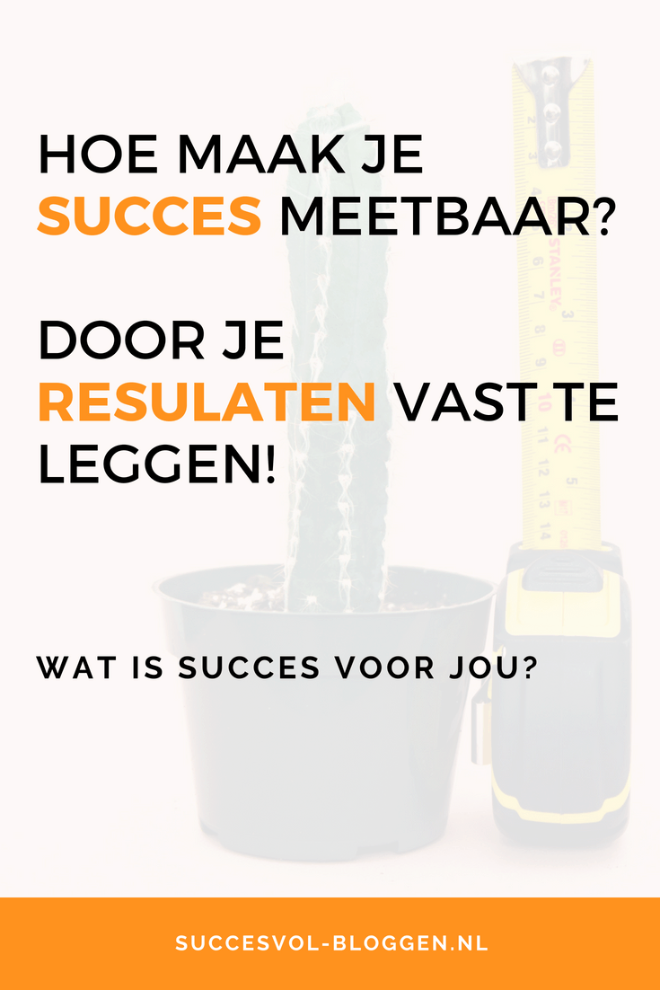 Hoe maak je succes meetbaar? Door je resultaten vast te leggen ...